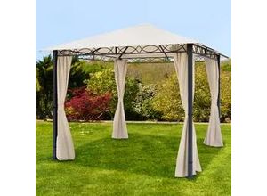 4260578438544 - Rendezvous 3x3 m Softtop Gartenpavillon inkl 4 Seitenteile champagnerfarben - (300113)