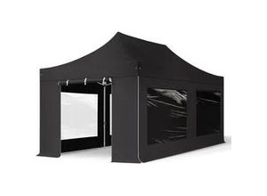 4260497042778 - 3x6m Aluminium Faltpavillon inkl 4 Seitenteile schwarz - (600222)