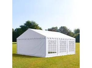 4260409141421 - Partyzelt 5x6m PVC 500 g m² weiß wasserdicht Gartenzelt Festzelt Pavillon