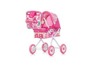 3800931060428 - Puppenwagen Emily Tasche Sonnendach verstellbar zusammenklappbar rosa pink