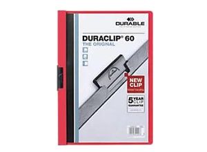 4005546210476 - Liderpapel - Klemmmappe duraclip® 60 din A4 Hartfolie Farbe der Rückseite rot Farbe der Klemme schwarz