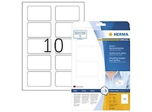 4008705045872 - HERMA Name textile labels removable A4 80 x 50 mm separable white made of acetate silk printable