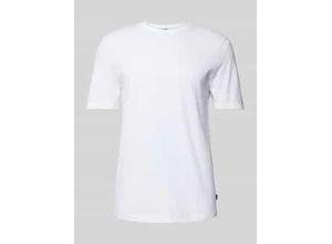 4063535210401 - T-Shirt mit geripptem Rundhalsausschnitt Modell TIBURT