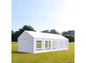 4260409141780 - Partyzelt 4x10m PVC 500 g m² weiß wasserdicht Gartenzelt Festzelt Pavillon