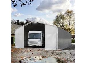 4260626612124 - 8x24m Zeltgarage PVC-Plane grau ohne Statik - (99501)