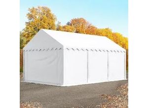 4260409144675 - Lagerzelt 4x6m PVC 500 g m² weiß wasserdicht Unterstand Lager