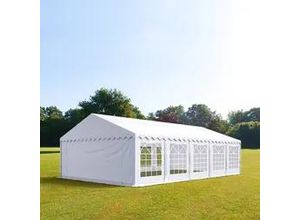 4260409141629 - Partyzelt 5x10m PVC 500 g m² weiß wasserdicht Gartenzelt Festzelt Pavillon