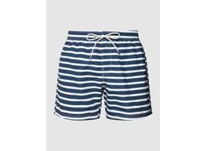 4007066249837 - Swimshorts Webware dunkelblau-weiß gestreift - Submerged 8