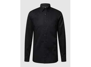 4057242022945 - OLYMP No Six Hemd Bügelleicht Herren Super Slim Fit Baumwolle schwarz Kent