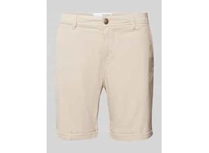 5715508084098 - Slim Fit Bermudas in unifarbenem Design Modell LUTON