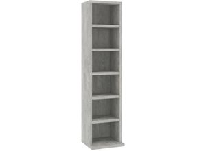 8719883675169 - Bonnevie - CD-Schrank Betongrau 21x20x88 cm Holzwerkstoff vidaXL13253