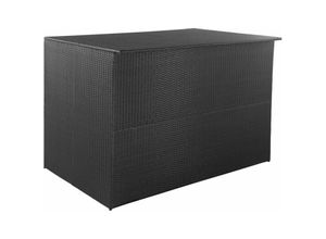 8718475614838 - Vidaxl - Garden-Auflagenbox Schwarz 150x100x100 cm Poly Rattan Schwarz