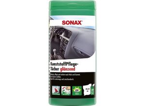 4064700412101 - Kunststoff Pflege Tücher glänzend 25Stk in Box für Kunststoff Holz Gummi - Sonax