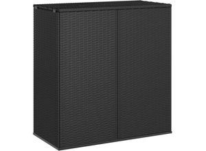 8720286669303 - Bonnevie - Garten-Kissenbox pe Rattan 100x49x1035 cm Schwarz vidaXL499920