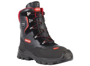 5400182272809 - Schnittschutzstiefel   Schnittschutzschuhe Yukon Schwarz Rot Gr 44 - Oregon