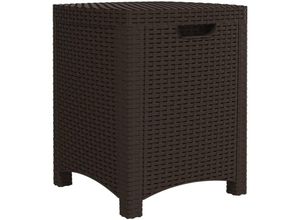 8720286831861 - Garten-Aufbewahrungsbox 39x39x46 cm PP Rattan Braun vidaXL - Braun