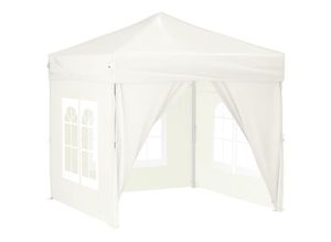 8720286974353 - Partyzelt Faltbar mit Seitenwänden Creme 2x2 m vidaXL - Creme