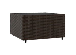 8720845673581 - Bonnevie - Garten-Couchtisch Garten-Beistelltische Quadratisch Braun 50x50x30 cm Poly Rattan vidaXL