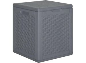 8720845818005 - Gartentruhe，Gartenbox Grau PP Rattan 90 L vidaXL