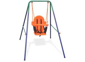 8718475571162 - Bonnevie - Kleinkinder-Schaukelset mit Sicherheitsgeschirr Orange vidaXL114243