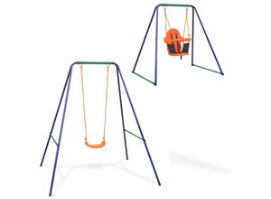 8718475571186 - Bonnevie - 2-in-1 Einzelschaukel und Kleinkinderschaukel Orange vidaXL26177