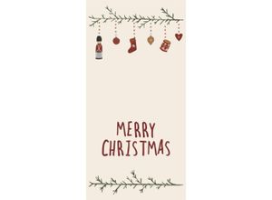 5709898365462 - Serviette Merry Christmas und Weihnachtsgirlande 40 cm