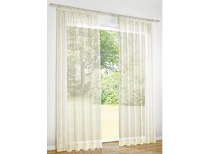 6930325705882 - Gardine HEINE HOME Gardinen Gr 145 cm Universalzugband 140 cm weiß (offwhite) Halbtransparente Gardinen