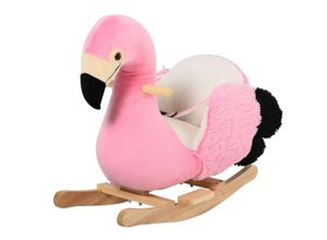 4250871292820 - Kinder Schaukeltier als Flamingo rosa 60 x 33 x 52 cm (LxBxH) Schaukelpferd Schaukelwippe Schaukelspielzeug