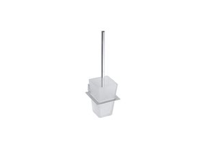 4250657520000 - Brillantbad BASA WC-Bürstengarnitur mit Glasbehälter Messing Milchglas Chrom 112x360x150 mm für Bad & WC >> zum Bohren