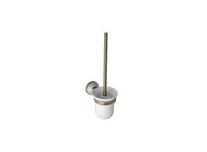 4250657520277 - Brillantbad BERA WC-Bürstengarnitur Messing Keramik Bronze 116x377x177 mm für Bad & WC >> zum Bohren