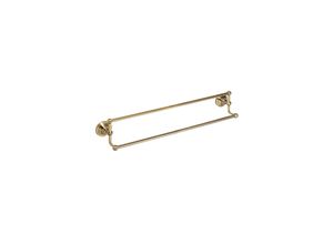4250657520475 - Brillantbad BETRO BRONZE Doppelhandtuchhalter Messing Bronze 665x125x115 mm für Bad & Küche >> zum Bohren