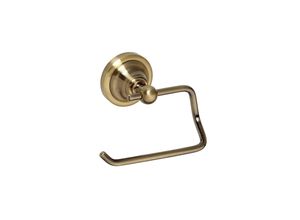 4250657520345 - Brillantbad BETRO BRONZE Papierrollenhalter ohne Deckel Messing Bronze 135x100x90 mm für Bad & WC >> zum Bohren
