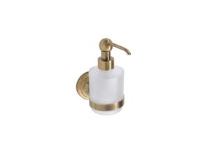 4250657520383 - Brillantbad BETRO BRONZE Seifenspender Messing Glas Bronze 75x150x120 mm 200 ml für Bad & Küche >> zum Bohren