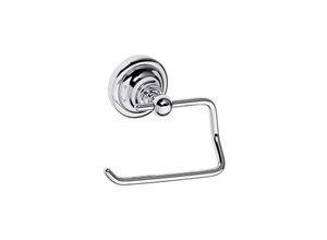 4250657524275 - Brillantbad BETRO CHROM Papierrollenhalter ohne Deckel Messing Chrom 135x100x90 mm für Bad & WC >> zum Bohren