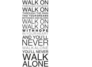 4063129126323 - Wandtattoo WALL-ART You will never walk alone Wandtattoos Gr B H T 60 cm x 155 cm x 01 cm - schwarz Wandtattoos Tiere selbstklebend entfernbar