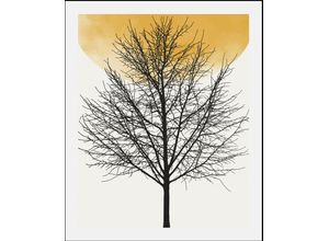 4067437346459 - Bild QUEENCE Bloom Bilder Gr B H 50 cm x 70 cm Wandbild Baum Hochformat 1 St schwarz Kunstdrucke gerahmt