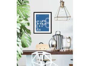 4067437334609 - Bild QUEENCE Blueberries Bilder Gr B H 40 cm x 50 cm Wandbild Hochformat 1 St blau Kunstdrucke gerahmt