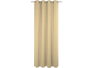 4004567373559 - Vorhang WIRTH Trondheim B beige Gardinen 155cm Ösen 132cm Polyacryl nach Maß B132cm H155cm