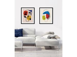 4049009844792 - Bild QUEENCE Patrischa Bilder Gr B H 50 cm x 70 cm Wandbild Abstrakt Hochformat 1 St bunt Bild Kunstdruck Bilder mit Rahmen