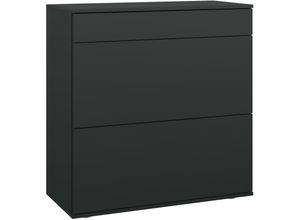 4255607609170 - Schuhschrank BORCHARDT MÖBEL Torben schwarz (schwarz matt) Schränke B H T 89cm x 90cm x 35cm Holzwerkstoff B89cm H90cm T35cm