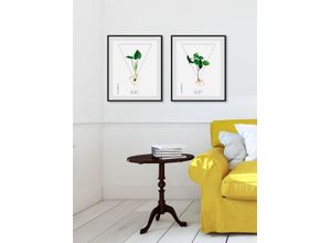 4049009844167 - Bild QUEENCE Calla palustrisa Bilder Gr B H 50 cm x 70 cm Wandbild Hochformat 1 St grün Bild Kunstdruck Bilder mit Rahmen