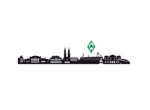 4063129101788 - Wandtattoo WALL-ART Fußball Werder Bremen Logo Wandtattoos Gr B H T 220 cm x 34 cm x 01 cm bunt Wandtattoos Wandsticker selbstklebend entfernbar