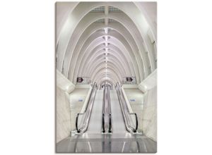 4062144587027 - Wandbild ARTLAND Die Rolltreppe Bilder Gr B H 60 cm x 90 cm Leinwandbild Elemente der Architektur Hochformat 1 St beige (naturfarben) Kunstdrucke als Alubild Leinwandbild Wandaufkleber oder Poster in versch Größen