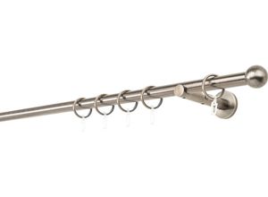 4066866115230 - Gardinenstange MYDECO 20mm Ball Wandträger 12 cm Gardinenstangen Gr L 140 cm 1 läufig braun (bronzefarben) Gardinenstangen Wandmontage