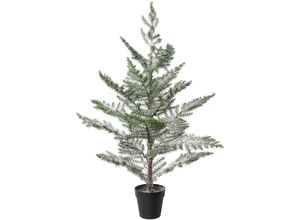 4064118886280 - Künstlicher Weihnachtsbaum CREATIV DECO Weihnachtsdeko künstlicher Christbaum Tannenbaum Weihnachtsbäume Gr Höhe 100 cm grün Kunstweihnachtsbäume Künstliche Weihnachtsbäume Im Topf  Beschneite Optik