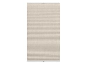 4003018357605 - Plissee WOHNIDEE-KOLLEKTION mit 2 Bedienschienen Gr 3 beige B50cm H130cm Obermaterial 100% Polyester Plissees in der Breite kürzbar