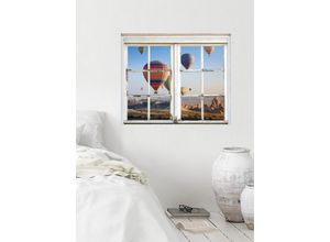 4049009359890 - Wandsticker QUEENCE Heißluftballons Wandtattoos Gr B H T 40 cm x 60 cm x 01 cm Geographie bunt Wandtattoos und Wandsticker