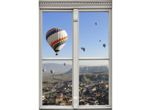 4049009068075 - Wandsticker QUEENCE Heißluftballons Wandtattoos Gr B H T 40 cm x 60 cm x 01 cm Geographie bunt Wandtattoos und Wandsticker