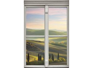 4049009359326 - Wandsticker QUEENCE Hügel Wandtattoos Gr B H T 40 cm x 60 cm x 01 cm Natur grün Wandtattoos Natur