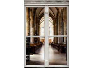 4049009359715 - Wandsticker QUEENCE Kirche Wandtattoos Gr B H T 40 cm x 60 cm x 01 cm Geographie braun Wandtattoos und Wandsticker